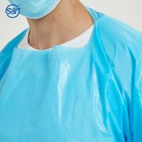 China SJ Manufactures Disposable Visiting CPE Gown Waterproof Surgical Single Use Medical Non-woven Aprons for sale