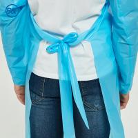 China SJ Manufactures Disposable Visiting CPE Gown Waterproof Surgical Single Use Medical Non-woven Aprons for sale