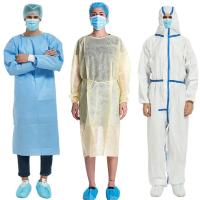 China SJ High Quality Disposable Isolation Nonwoven Suit Gown Level 3 4 Surgical Reinforced Medical Protective Clothes for sale