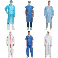 China SJ High Quality Disposable Isolation Nonwoven Suit Gown Level 3 4 Surgical Reinforced Medical Protective Clothes for sale