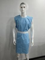 China SJ Hospital Sleeveless Disposable Exam Paper Gown for Patients OEM Wholesale for sale