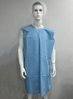 China SJ Hospital Sleeveless Disposable Exam Paper Gown for Patients OEM Wholesale for sale