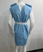 China SJ Hospital Sleeveless Disposable Exam Paper Gown for Patients OEM Wholesale for sale