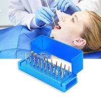 China SJ 30 Holes Dental Disinfection Burs Holder Station Bur Block Organizer with Cover Autoclavable Opening Box Case for sale