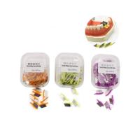 China SJ Disposable Colorful Dental Interprocimal Plastic Wedges Guard with Metal Blade for sale