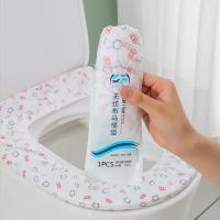 China SJ OEM Travel Portable Non woven Disposable Paper/PP Toilet Seat Cover Washroom Toilet Seat Cushion Seat Mat For Hotel for sale