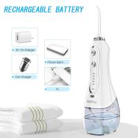 China SJ Cordless Irrigator Oral 5 Modes Portable Rechargeable Electric Ultrasonic Dental Teeth Cleaning Water Flosser for sale