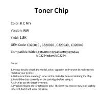China Compatible Toner Chip For Lexmark C3224dw MC3224dwe 1.5K WW Version for sale