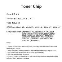China Compatible Sharp MX-61 toner cartridge chip for MX2651 printer 3051 for sale