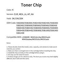 China Compatible 55B2000 55B200E Toner Chip For LEXMARK MS431dn dw MX431adn MX432adwe for sale