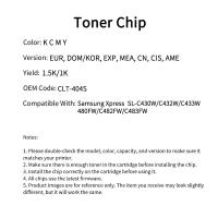 China CLT-404S Compatible Toner Chip For Xpress SL-C430W 480FW Cartridge CLT-K404S C404S M404S Y404S for sale