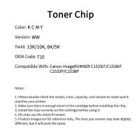 China T10 Compatible Toner Cartridge Chip For imageRUNNER C1533iF C1538iF C1533P C1538P for sale