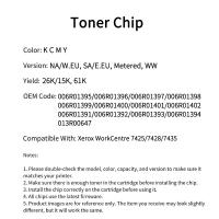 China Compatible 006R01395 Toner Chip Xerox For WorkCentre 7425 7428 7435 for sale