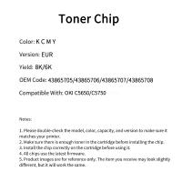 China Compatible OKI 43865708 Toner Chip For OKI C5650 C5750 for sale