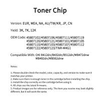 China Compatible 45807102 Toner Chip For OKI B412dn B432dn B512dn MB472dnw MB492dn MB562dnw for sale