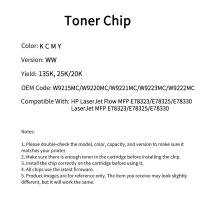 China Compatible W9215MC Chip For HP LaserJet Flow MFP E78323 E78325 E78330 for sale