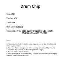 China Compatible B2360D Drum Chip For DEL  B2360D B2360DN for sale