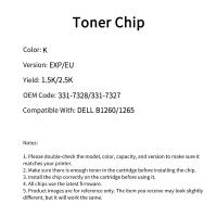 China Compatible 331 7328 Toner Chip For Del B1260 1265 for sale