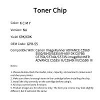 China Compatible GPR 55Toner Chip For Canon ImageRunner ADVANCE C5560 5550 5540 for sale