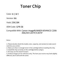 China Compatible GPR 58 Toner Chip For Canon  imageRUNNER ADVANCE C256 356i for sale