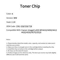 China Compatible CRG 328 528 728 Toner Chip For Canon imageCLASS MF4410 4450 for sale