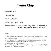 China Compatible CRG 331 731 Toner Chip For Canon LBP7100 LBP7110Cw MF8210 8250 8280 for sale