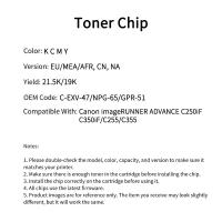 China Compatible NPG 65 Toner Chip original size For Canon imageRUNNER ADVANCE C250iF for sale