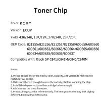 China Compatible 821255 Toner Chip Ricoh SP C840DN C842DN for sale