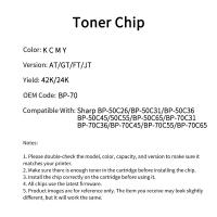 China Compatible BP 70 Toner Chip For Sharp BP 50C26 BP 50C31 BP 50C36 for sale
