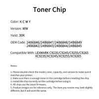 China Compatible 24B6849 Toner Chip For LEXMARK C9235 C9245 C9255 C9265 XC9235 for sale