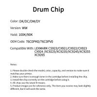 China Compatible 76C0PK0 Drum Chip For LEXMARK CS923 CX921 CX922 CX923 CX924  XC9225 for sale