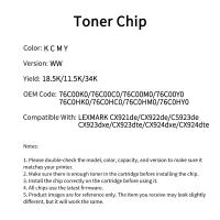 China Compatible 76C00K0Toner Chip For LEXMARK CS921 CS923 CX920 CX921 CX922 for sale