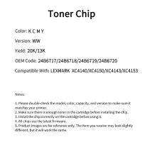 China Compatible 24B6720 Toner Chip For Lexmark XC4140 XC4150 XC4143 XC4153 for sale