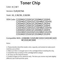 China Compatible C2320K0 Toner Chip For LEXMARK C2325 MC2325 C2425 MC2425 MC2535 for sale