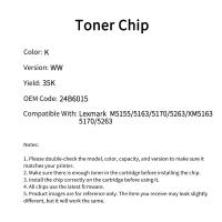 China Compatible 24B6015 Toner Chip For Lexmark M5155 5163 5170 5263 for sale