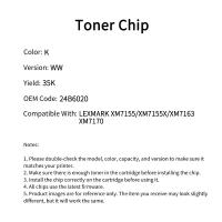 China Compatible 24B6020 Toner Chip Lexmark XM7155 XM7155X XM7163 for sale