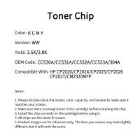China Compatible CC530A Toner Chip For Hp CP2020 CP2024 CP2025 CP2026 CP2027 CM2320MFP for sale