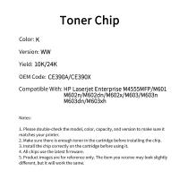 China Compatible CE390A Toner Chip For HP Laserjet Enterprise M4555MFP M601 for sale