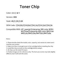 China Compatible CE410X Toner Chip For HP Laserjet Enterprise 300 color M351 M375nw for sale