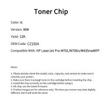 China Compatible CZ192A Toner Chip For HP LaserJet Pro M701 M706n M435nw for sale