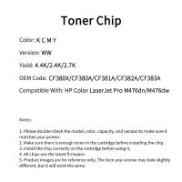China Compatible CF380 Toner Chip For HP Color LaserJet Pro M476dn M476dw for sale