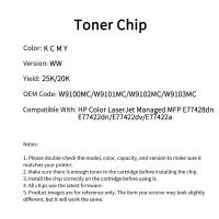 China Compatible W9100MC Toner Chip HP Color LaserJet Managed MFP E77428dn E77422dn for sale