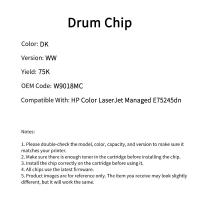 China Compatible W9018MC Drum Chip For HP Color LaserJet Managed E75245dn for sale