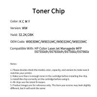China Compatible W9030MC Toner Chip For HP Color LaserJet Managede MFP E67550dh E67650dh for sale