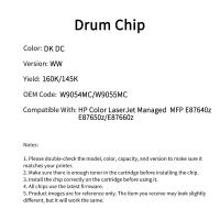 China Compatible W9054MC Drum Chip For HP Color LaserJet Managed MFP  E87640z E87650z for sale
