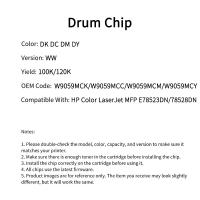 China Compatible W9059MC Drum Chip For HP Color LaserJet MFP E78523DN 78528DN for sale