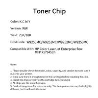 China Compatible W9250MC Toner Chip For HP Color LaserJet Enterprise flow MFP X57945dn for sale