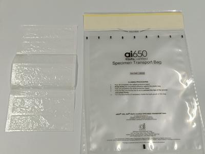 China Waterproof Bio Packaging 95kpa Specimen Bag Transparent for sale