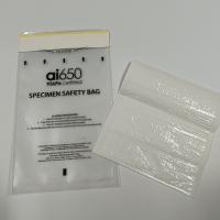 China Specimen Bags With AI650 95kpa Logo Printing Ziplock Closure With Prevention For Losing Labels LDPE Material for sale