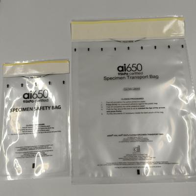 China Yellow And Black Biohazard Specimen Bags 4 Mil Seal Top Specimen Lab Bags For Shipping Packaging Specimens Wholesale Pri for sale